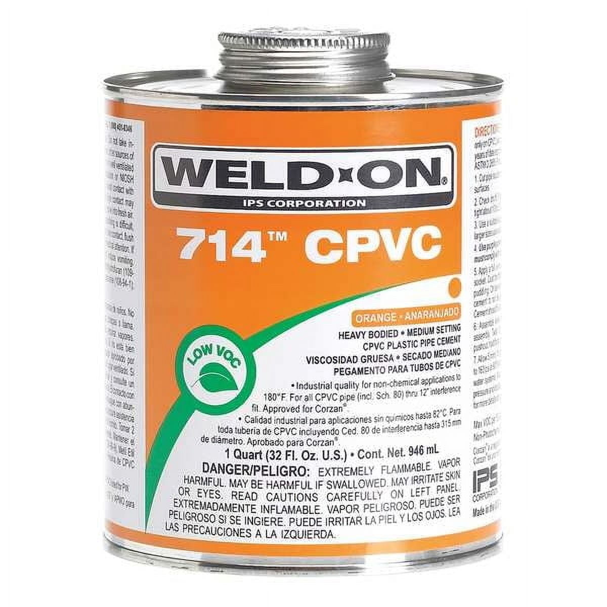 Weld-On Pipe Cement,8 fl oz,Orange 13979 - Walmart.com