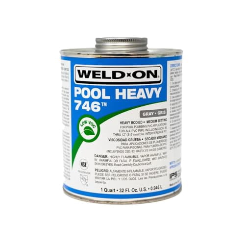 Weld-On Pool Heavy 746 Gray - Pool PVC Gray Glue Adhesive - Quart ...