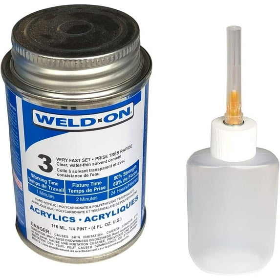 High Strength SCIGRIP Weld-On #3 Adhesive, 4 oz. with Applicator Bottle ...