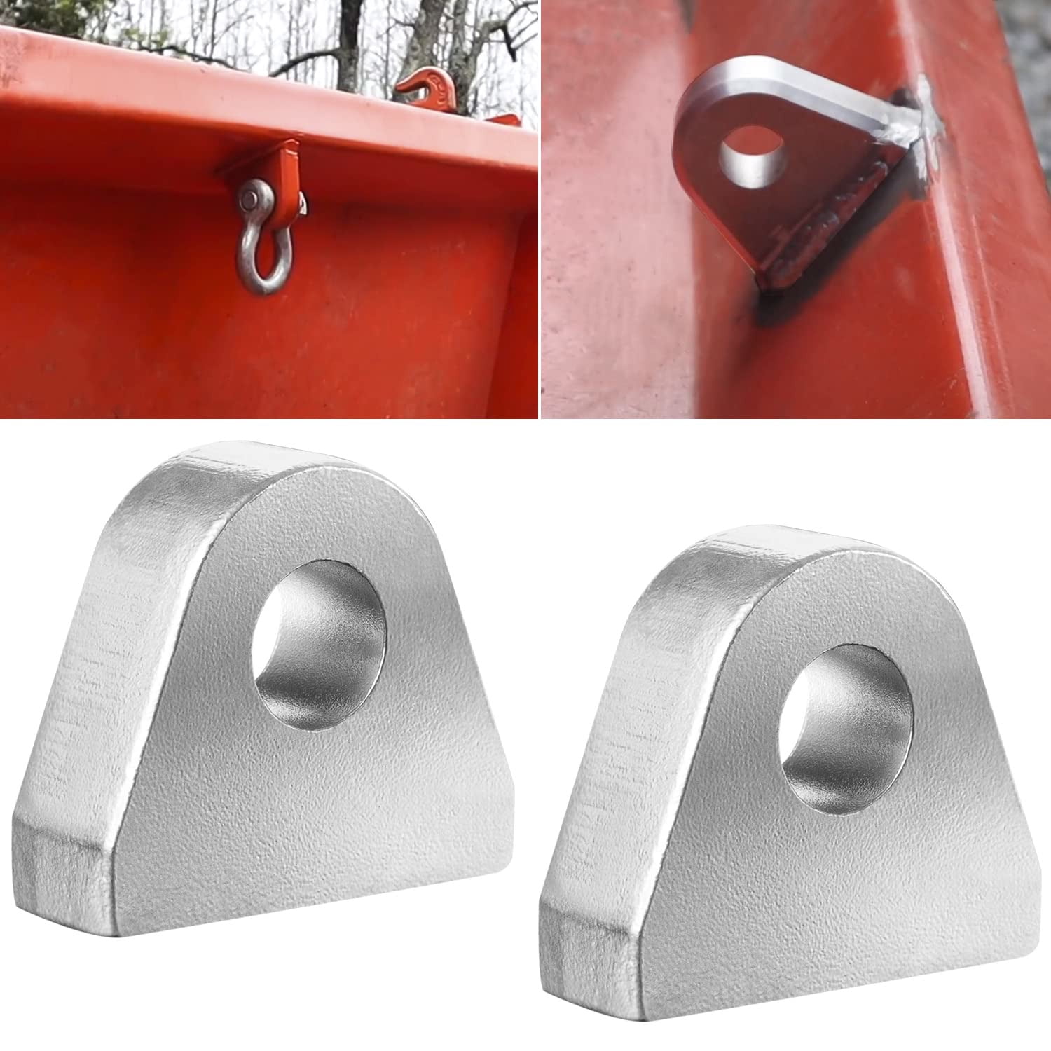 Weld On Shackle Clevis Mount 2pcs 1" Thick Steel For Car Truck Tractor ...