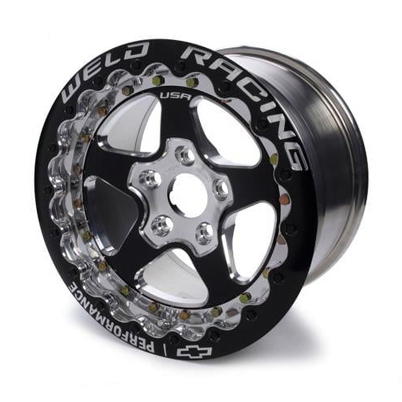 Weld Racing 88B-610SB-GM 16 x 10 in. Aluminium Star Single Beadloc Drag ...