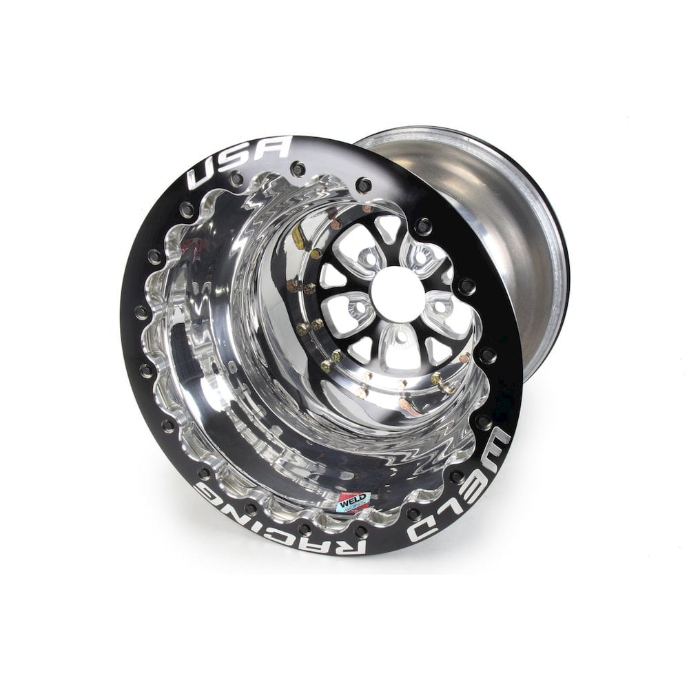 Weld Racing V-Series Drag Wheel Blk 16x16 5x4.75 4.0BS Dbl - Walmart.com