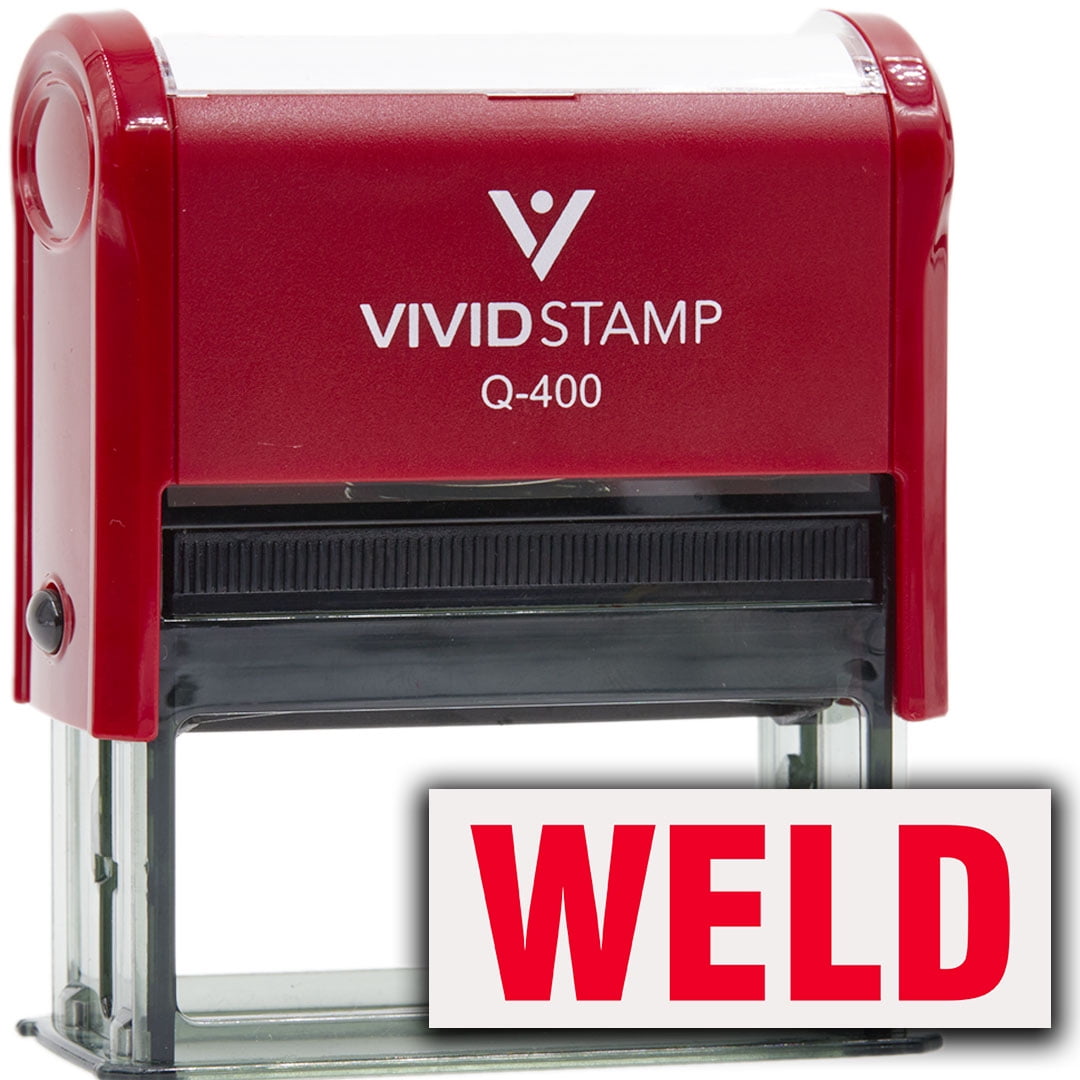 Weld Self-Inking Office Rubber Stamp (Red Ink) - Q-400 - Walmart.com