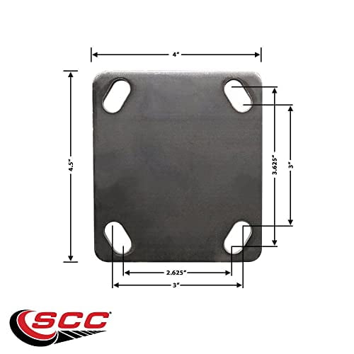Weld Shim Plate for Top Plate Casters Fits Most Casters with 4 Inch x 4 ...