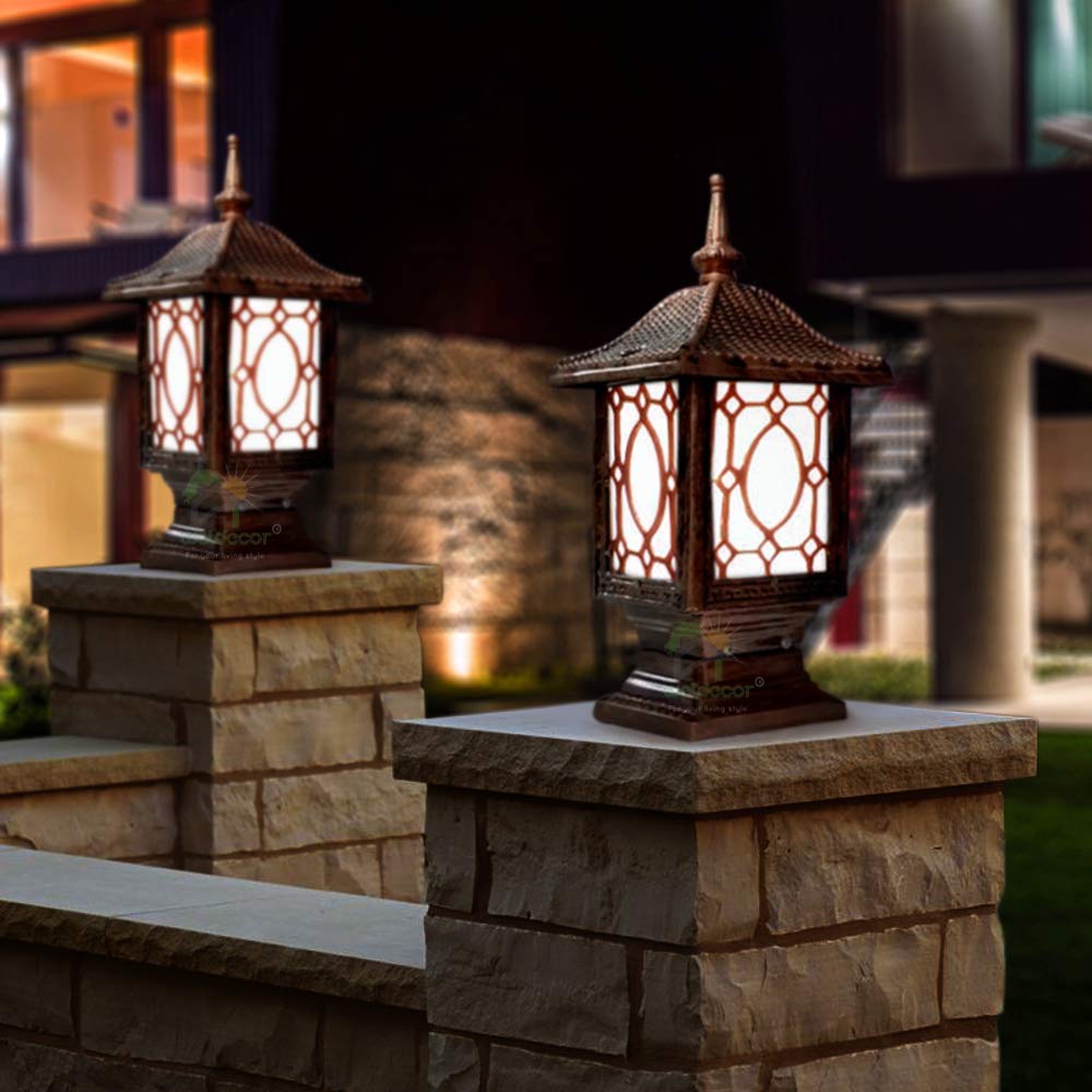 Weldecor Antique Gate Light for Home Garden Resort LampPost Light for ...