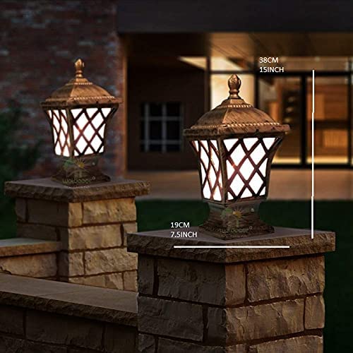Weldecor Outdoor Gate Lights 2pc RustResistant Waterproof Fixtures for ...