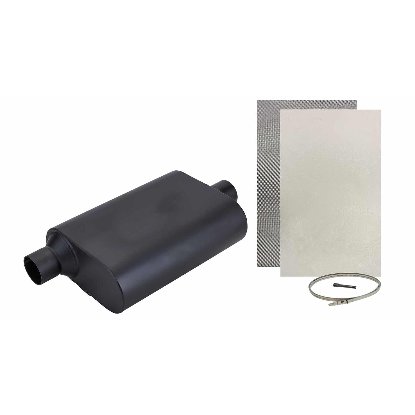 Welded Chamber Muffler, Offset Inlet w/Shield, 2-1/4 Inch - Walmart.com