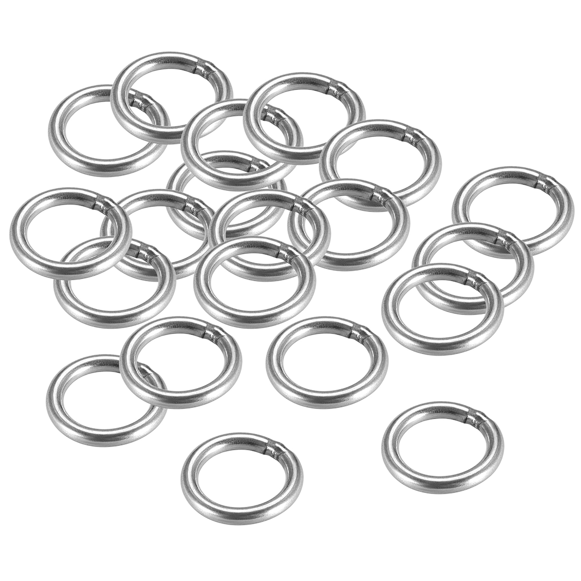 Welded O Ring, 20 x 3mm Strapping Round Rings Stainless Steel 20 pcs ...