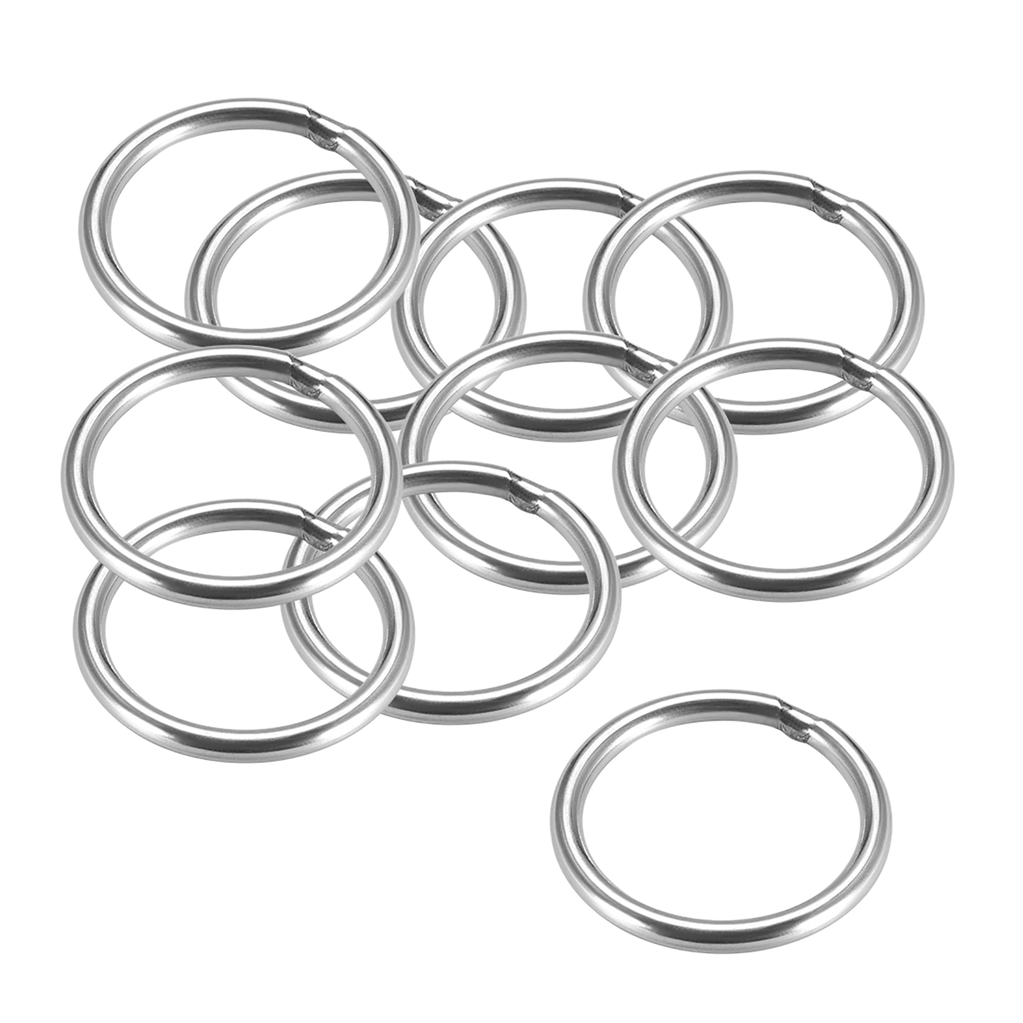 Welded O Ring, 30 x 3mm Strapping Round Rings Stainless Steel 10 pcs ...