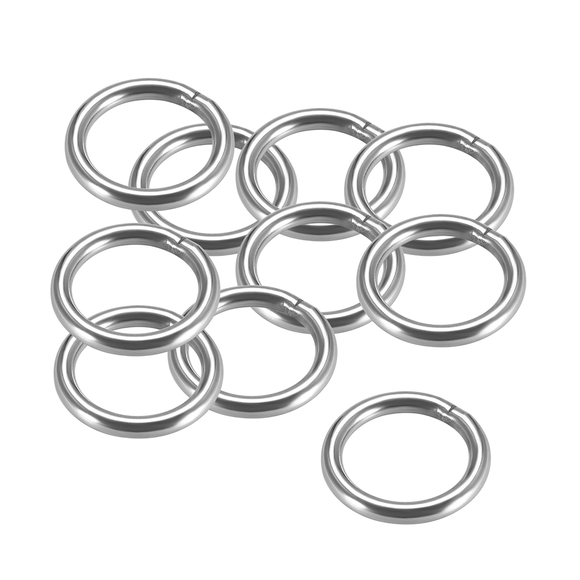 Welded O Ring, 30 x 4mm Strapping Round Rings Stainless Steel 10 pcs ...