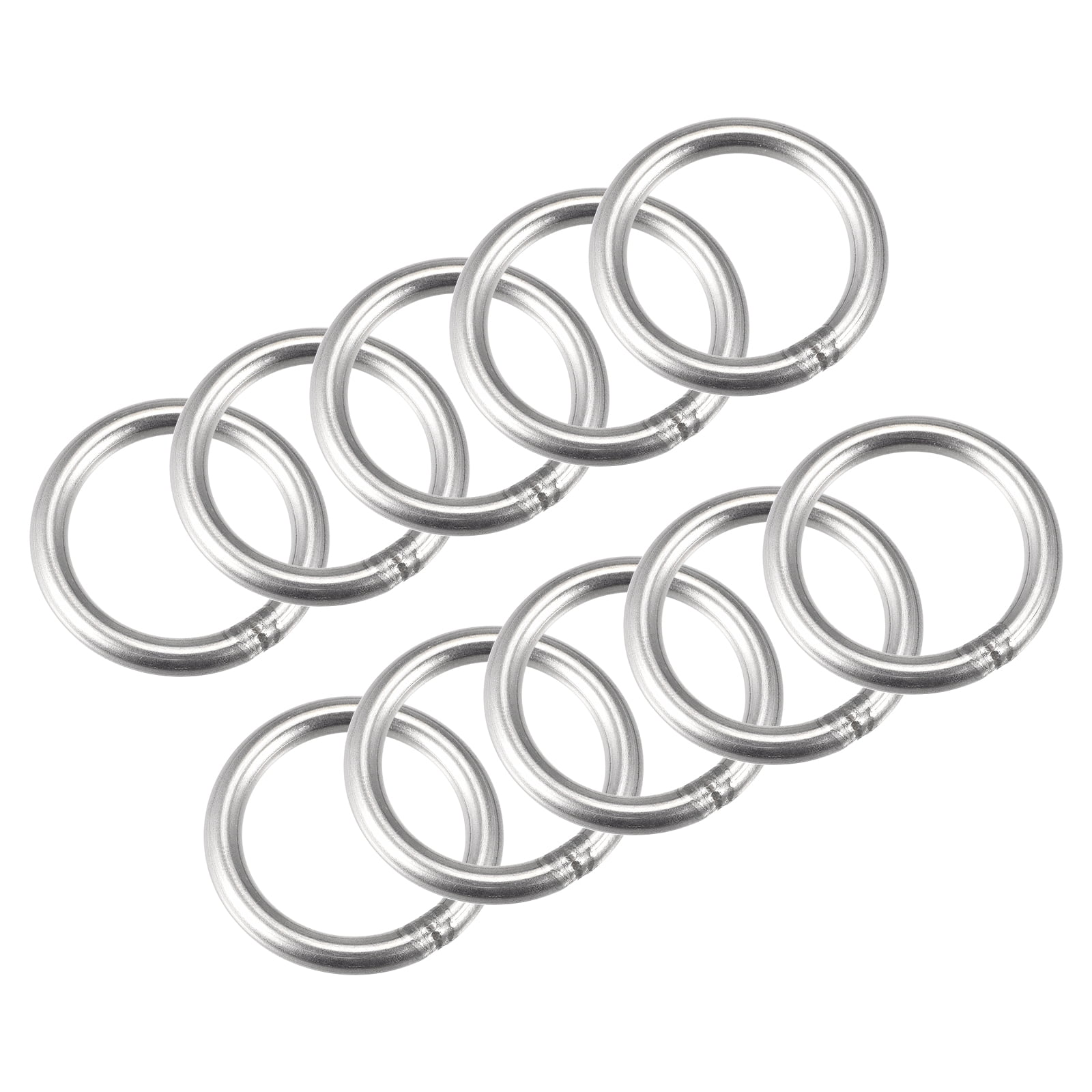 Welded O Ring 30mm Outer Dia. 4mm Thickness 304 Stainless Steel 20 Pack ...