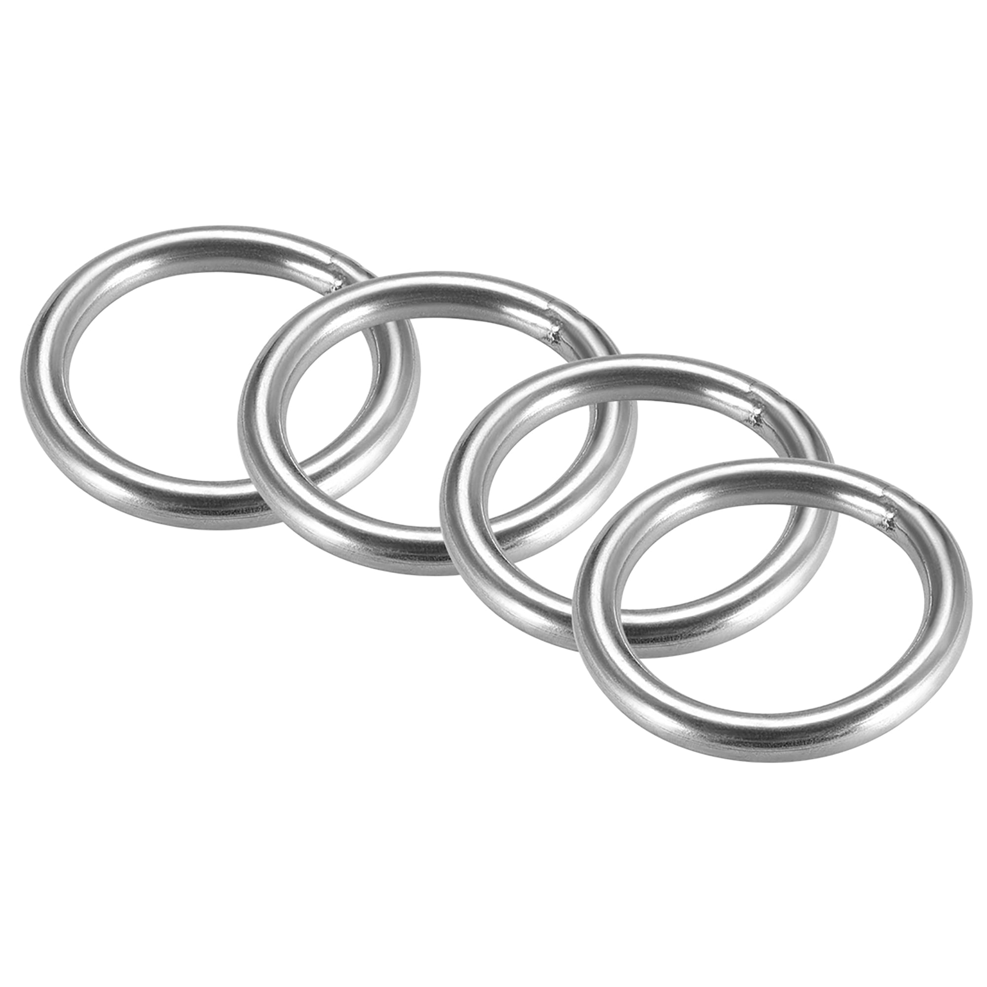 Welded O Ring, 40 x 5mm Strapping Round Rings Stainless Steel 4 pcs ...