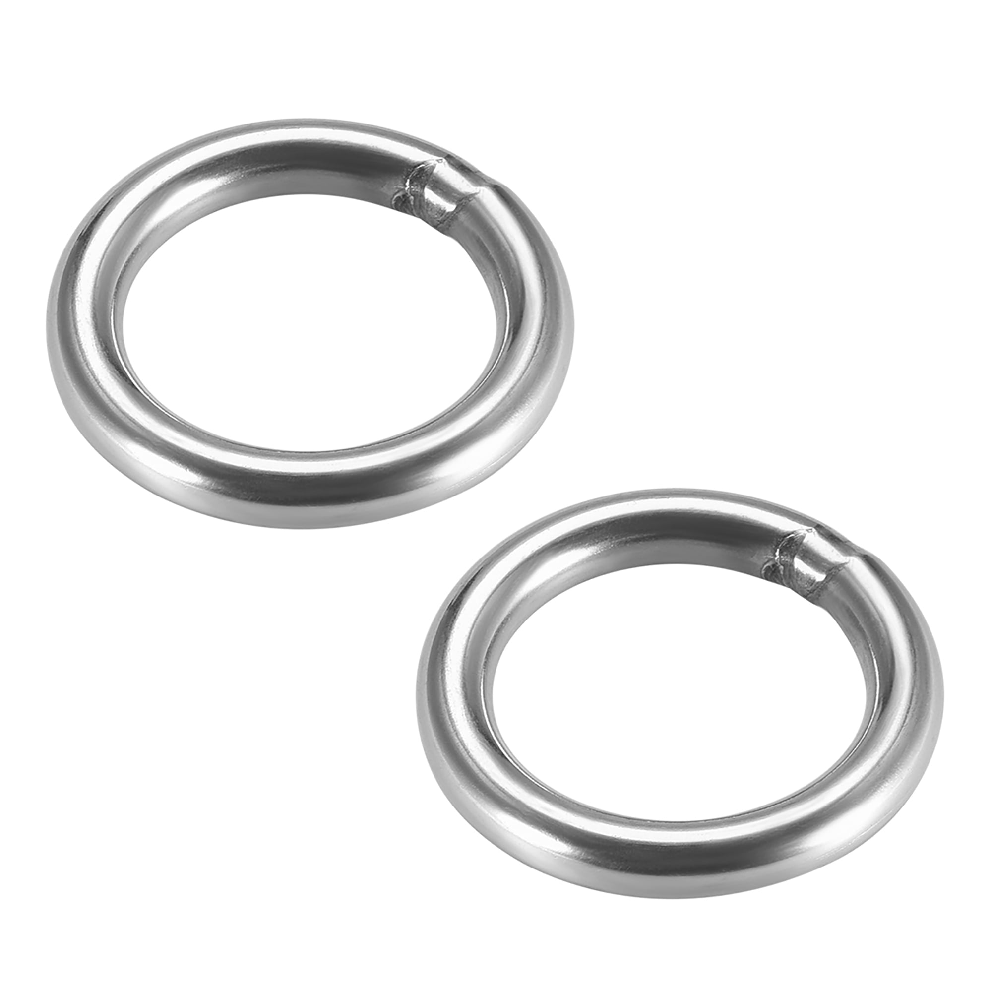 Welded O Ring, 40 x 6mm Strapping Round Rings Stainless Steel 2 pcs ...