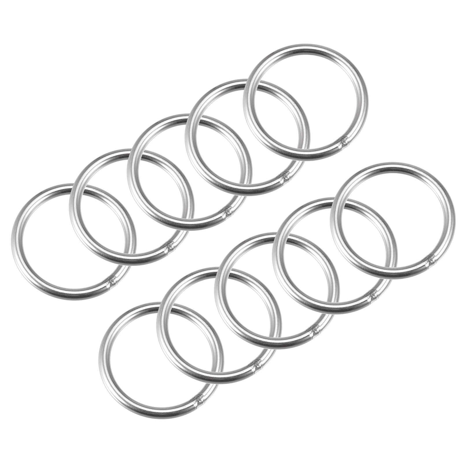 Welded O Ring 40mm Outer Dia. 4mm Thickness 304 Stainless Steel 20 Pack ...