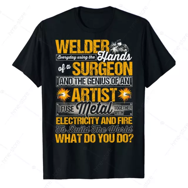Welder T-Shirt For Men Genius Of An Artist Welding Tee Gifts Ifuse ...