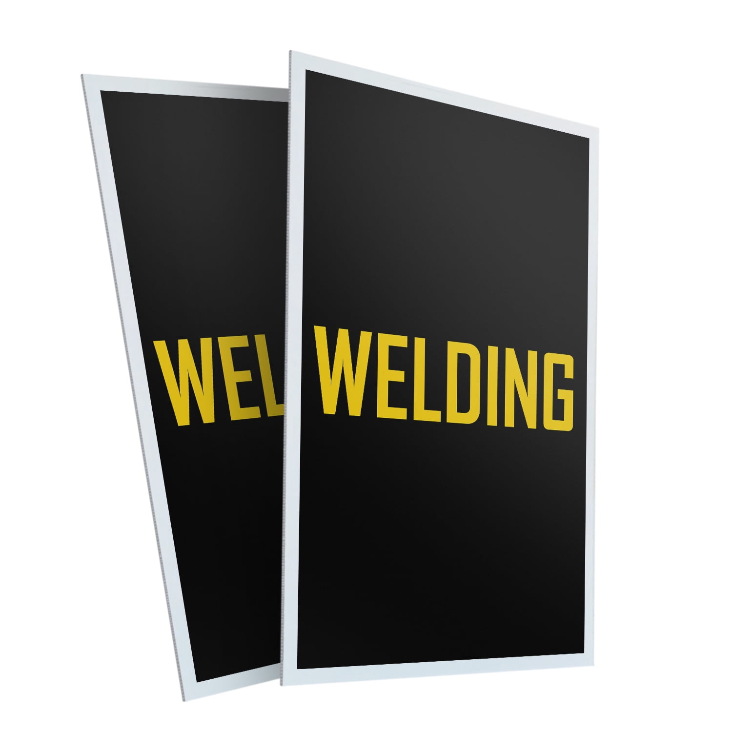 Welding (2-Pack) 24 Inch x 36 Inch Plastic Signs | Sign Insert 4mm ...
