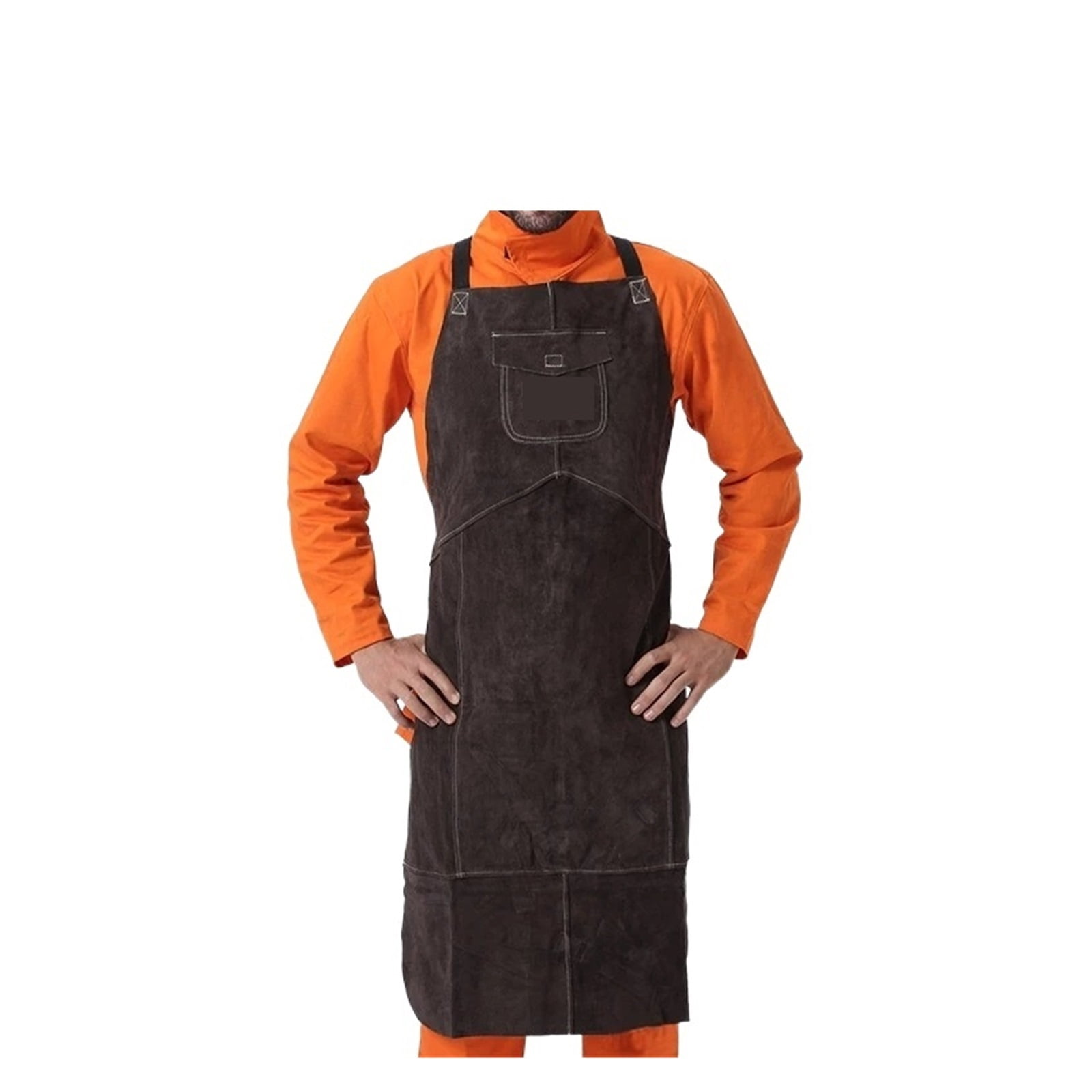 Welding Apron Heat Insulation Split Leather Work Protective Aprons ...
