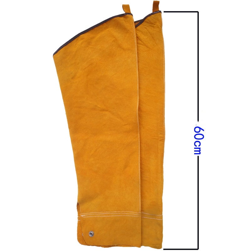 Welding Arm Sleeves Split Leather Heat Resistant Safety Work Spark ...