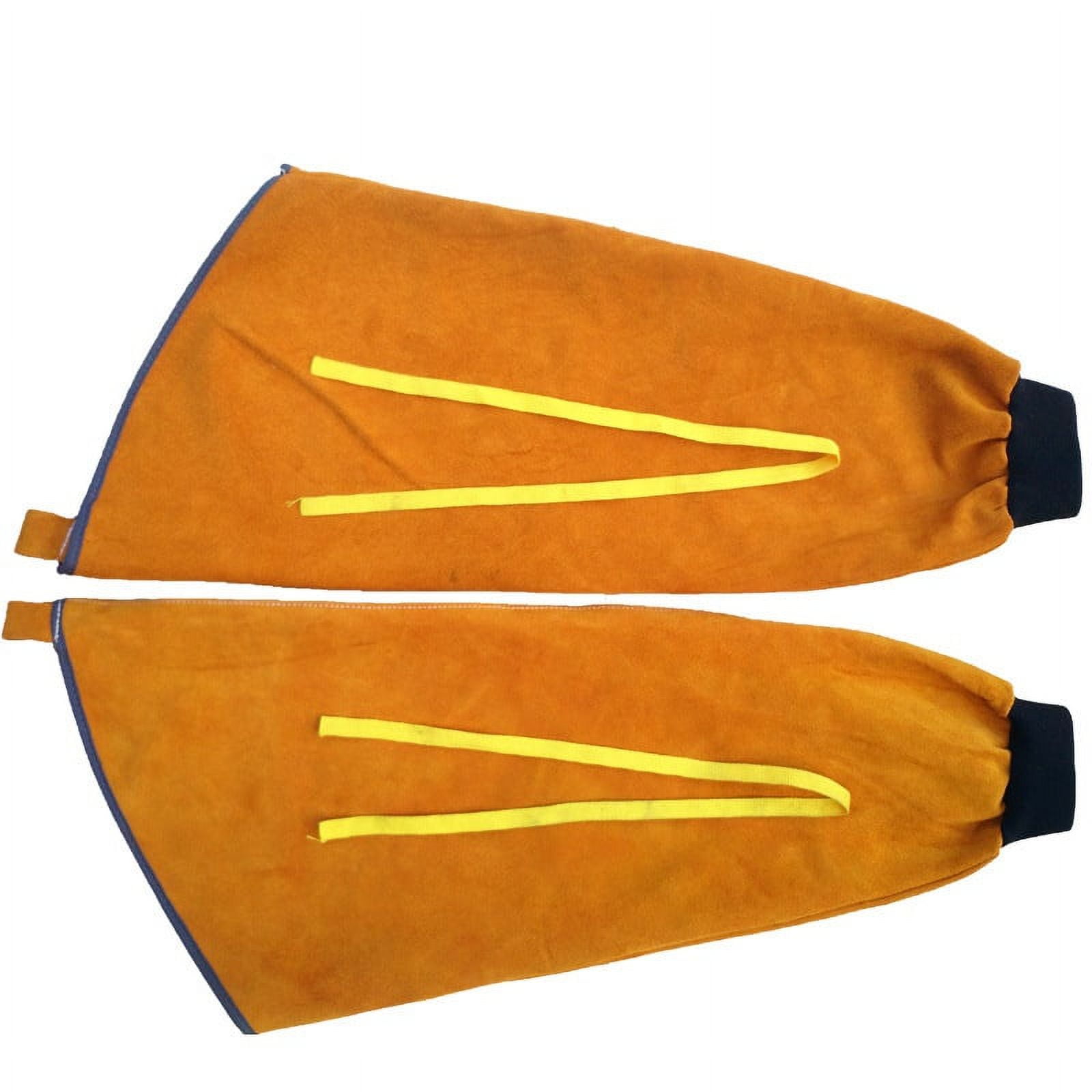 Welding Arm Sleeves Split Leather Heat Resistant Safety Work Spark ...