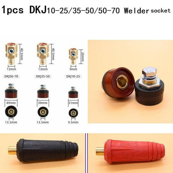Welding Cable Socket Dkj 10-25 35-50 50-70 Connector Welding Machine Part Dkj 10-25 Smile Home ...