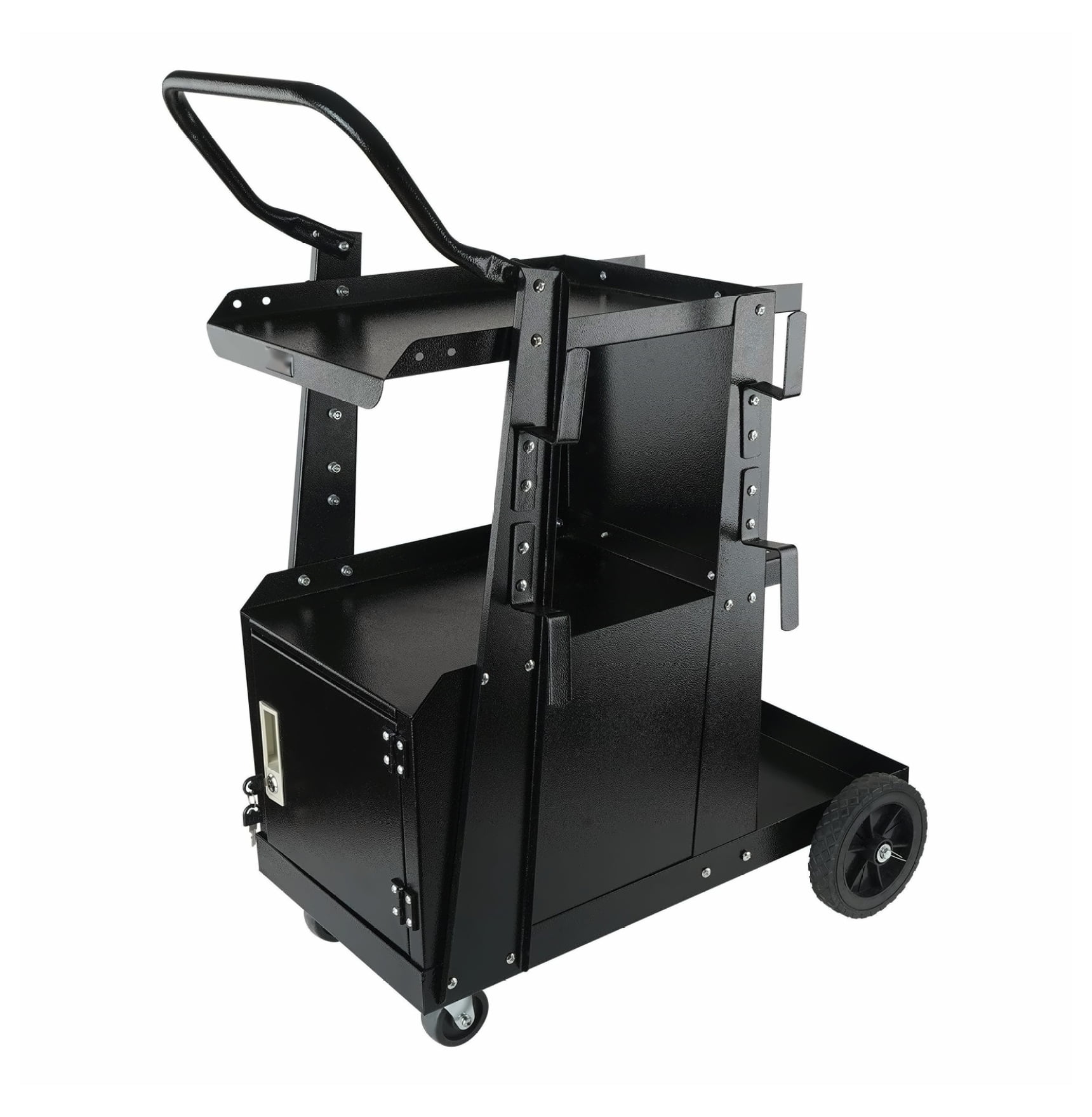Welding Cart 2-Tier Heavy Duty - Lockable Cabinet, 265LBS Capacity, 360 ...