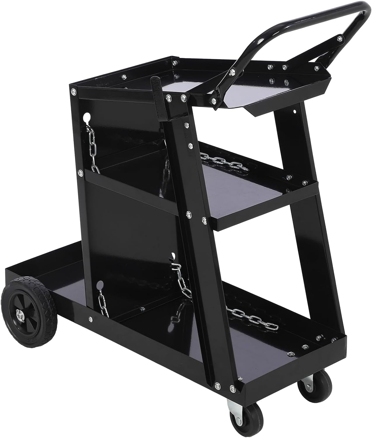 Welding Cart, 220 lbs Welder Cart with Wheels, 3-Tier Welding Carts for ...
