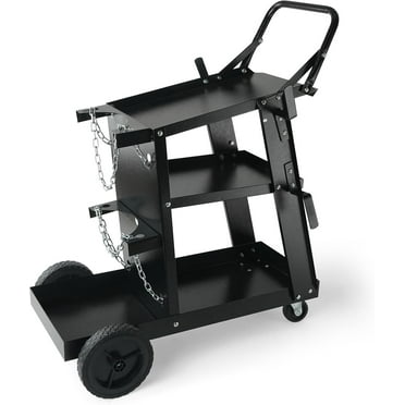 MIG TIG ARC WELDER CART UNIVERSAL STORAGE FOR TANKS ACCESSORIES WHEELS ...