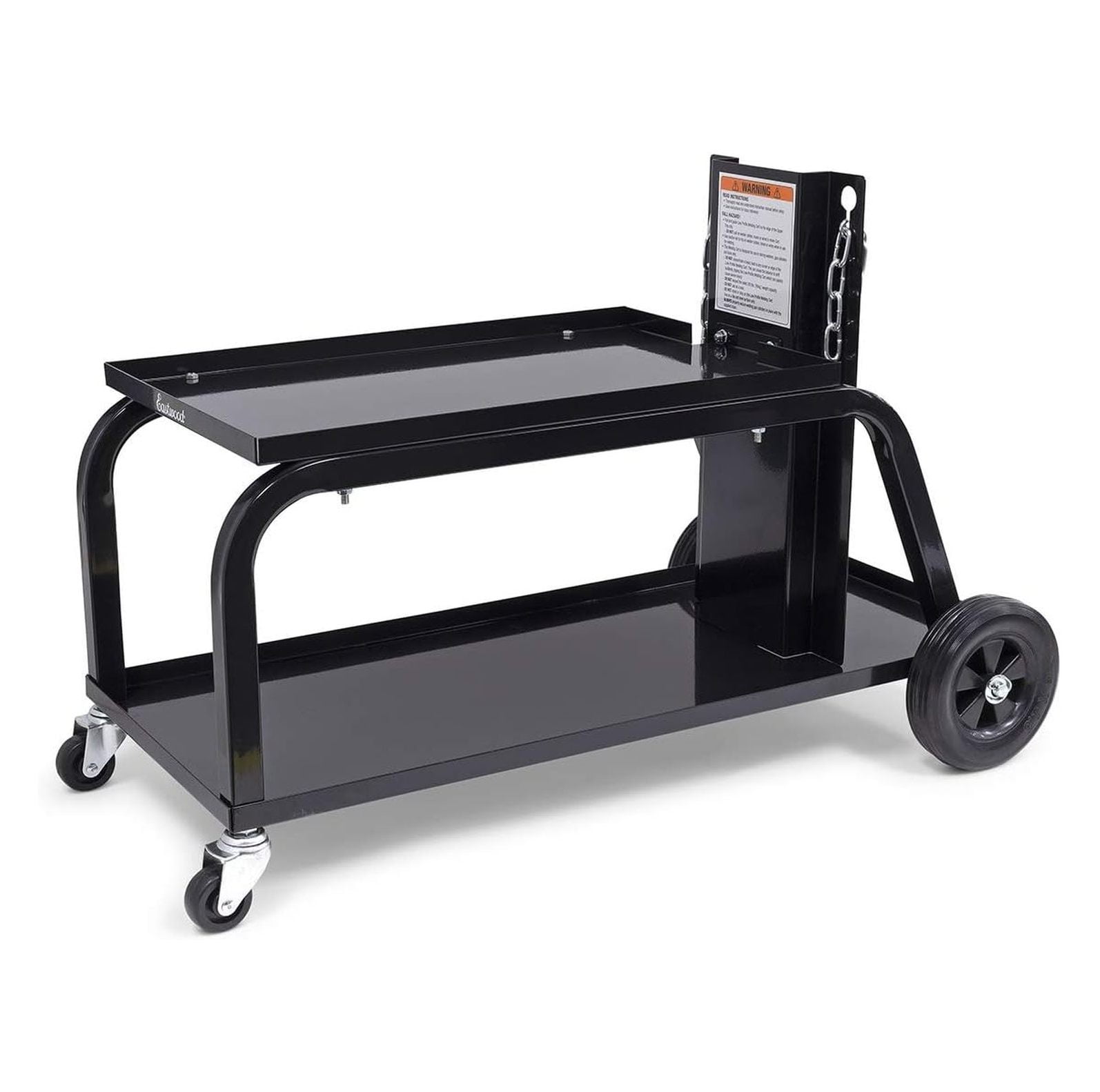 Welding Cart Low Profile Heavy Duty - 200lb Capacity, 80CF Bottle ...