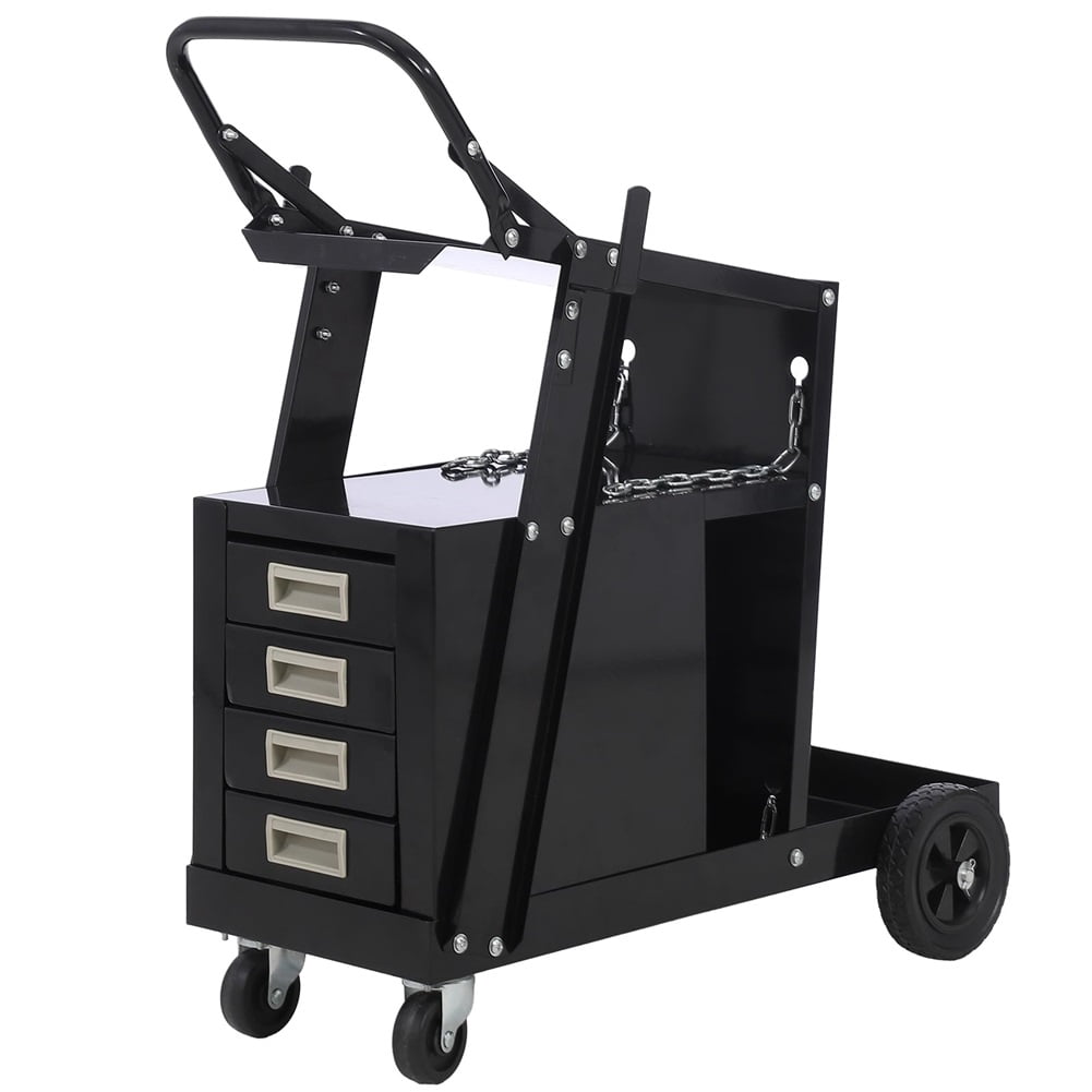 Welding Cart, Rolling Welding Cart with 220 Lbs Load Capacity, Welder ...