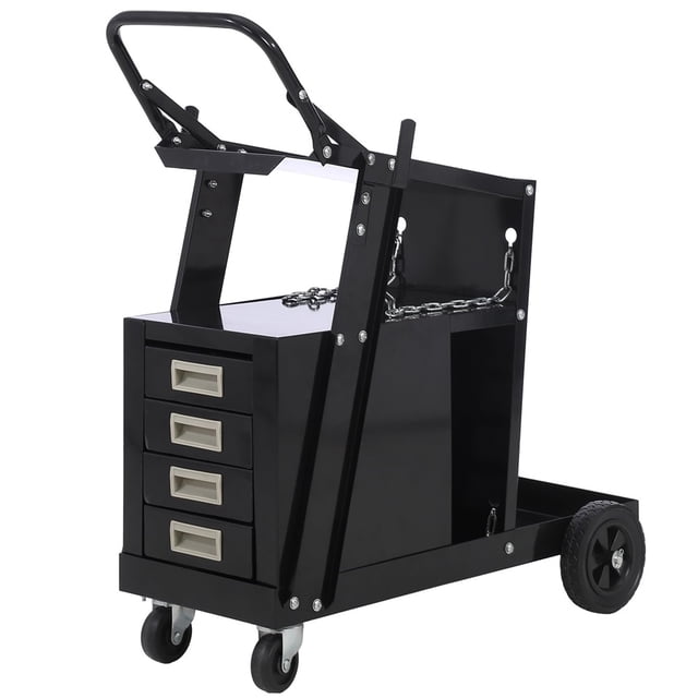 Welding Cart, Rolling Welding Cart with 220 Lbs Load Capacity, Welder ...