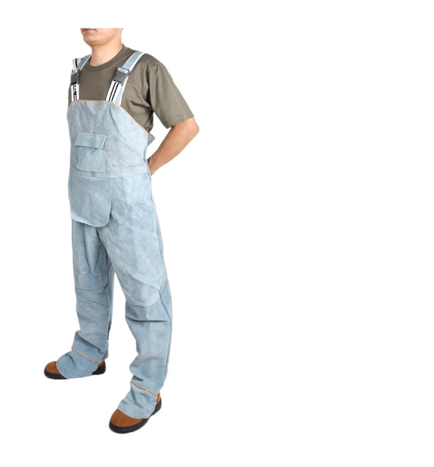 Welding Clothing Mens Bib Overalls Safety Coverall High Temperature ...