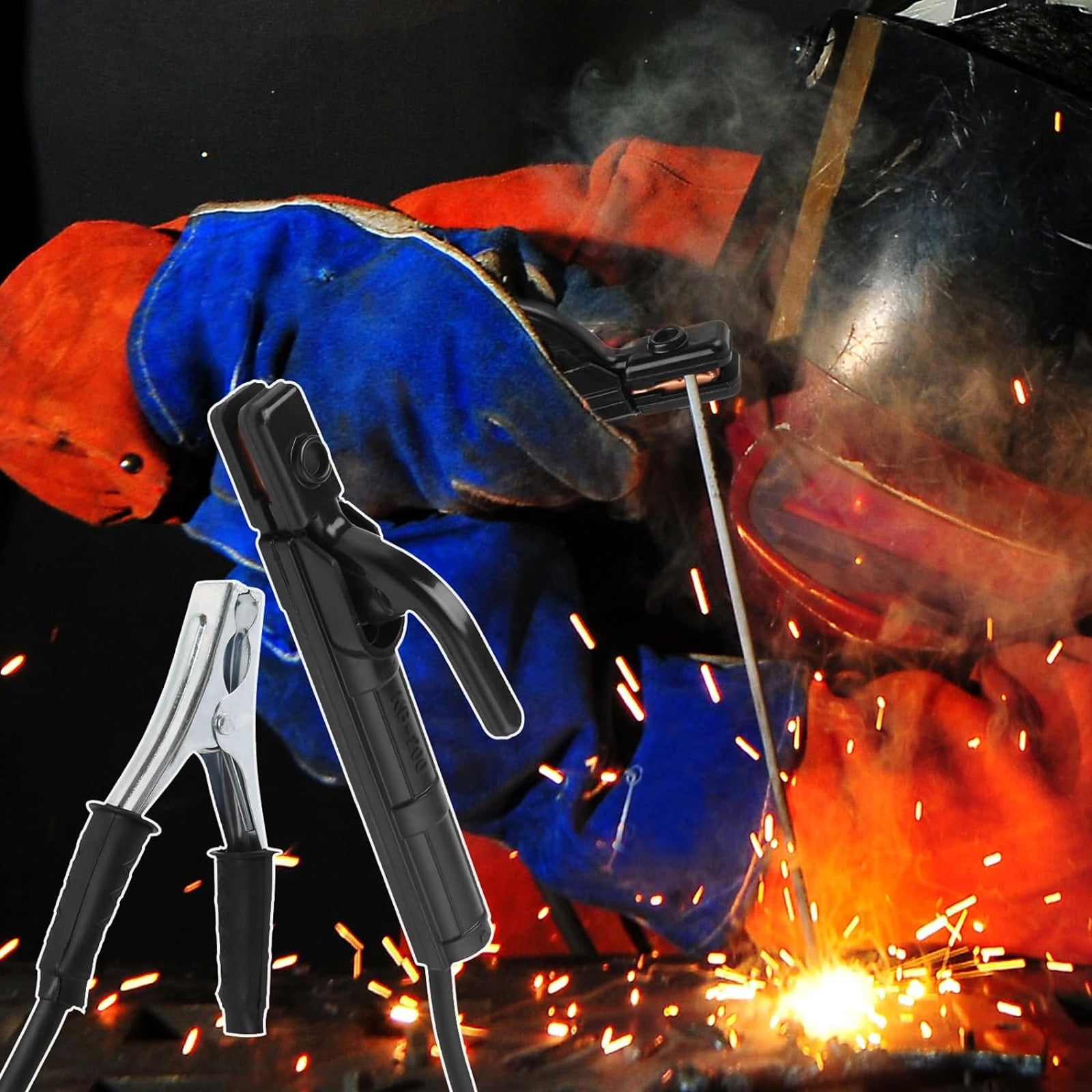 Welding Electrode Holder Stick Plier with Cable Copper MMA/ARC Welding ...