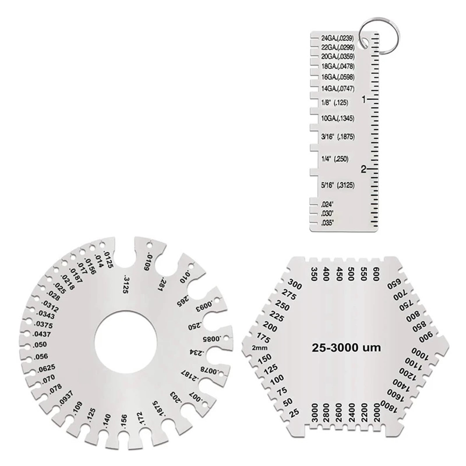 Welding Gauge Set Wet Film Comb Wire Metal Sheet Thickness Gauge Round ...