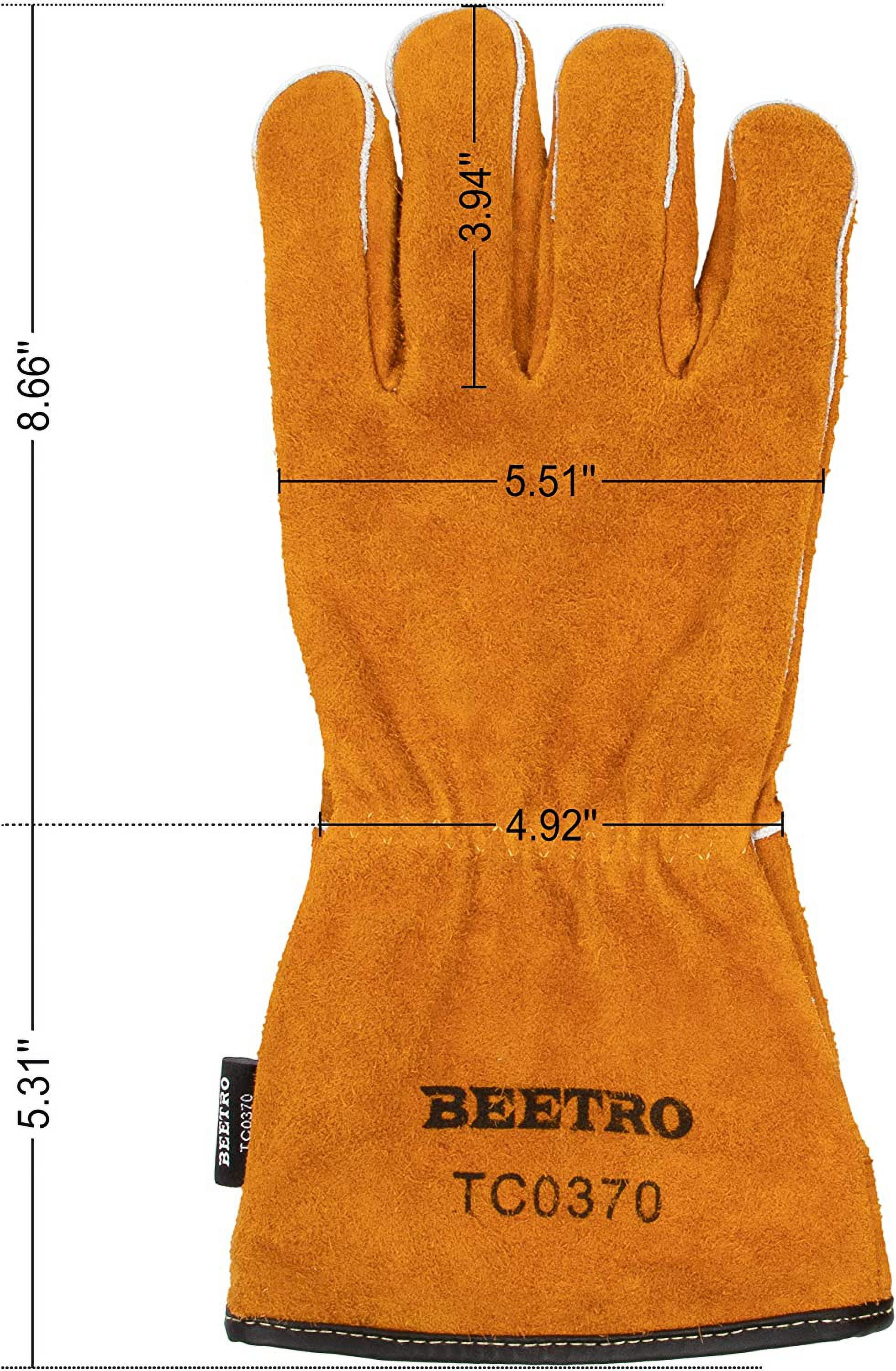 Welding Gloves 5 Pairs Cow Leather /Mig/Stick/Tig Welder Heat/Fire ...