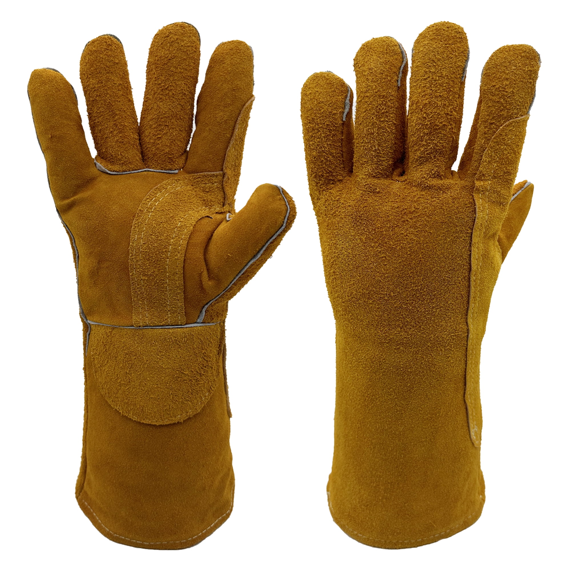 Welding Gloves,932°F Heat Resistant Gloves.Double whole cowhide ...