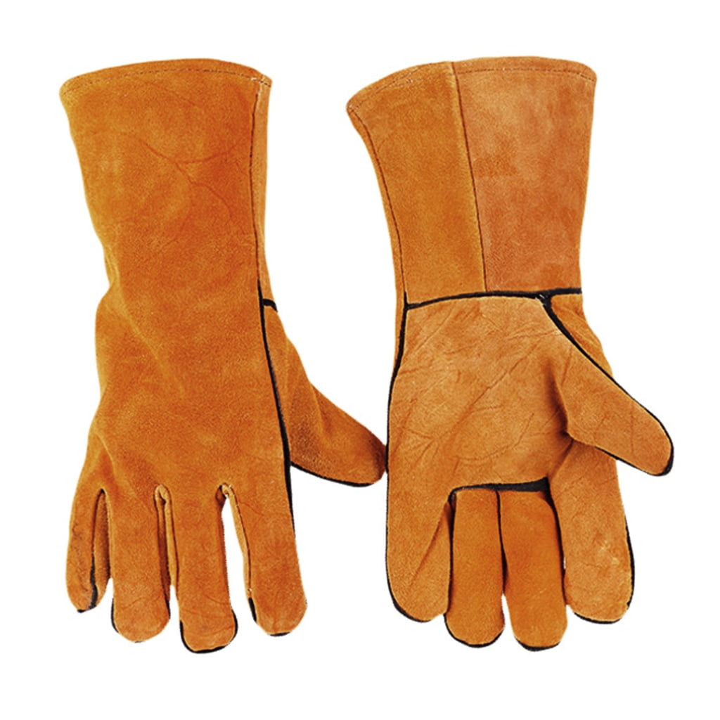 Welding Gloves Heat/Fire Resistant Gloves Durable Leather Gloves for ...