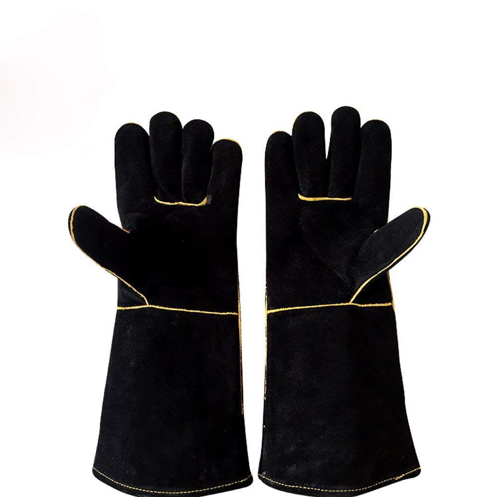 Welding Gloves, Heat Resistant Fire Proof Gauntlets, Fireside Gloves ...