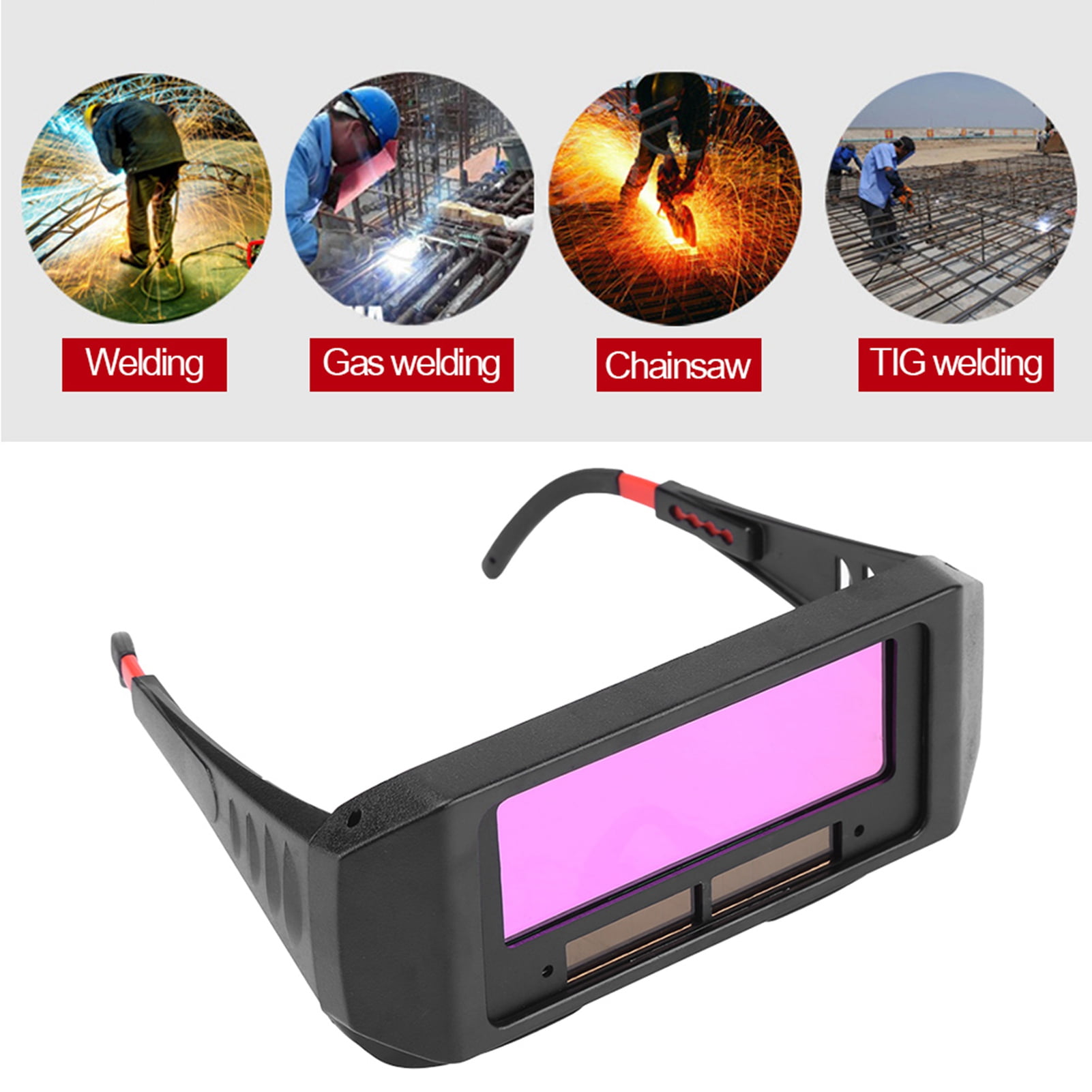 Welding Goggle, Solar Auto Darkening Welding TIG MIG Goggles Welder ...