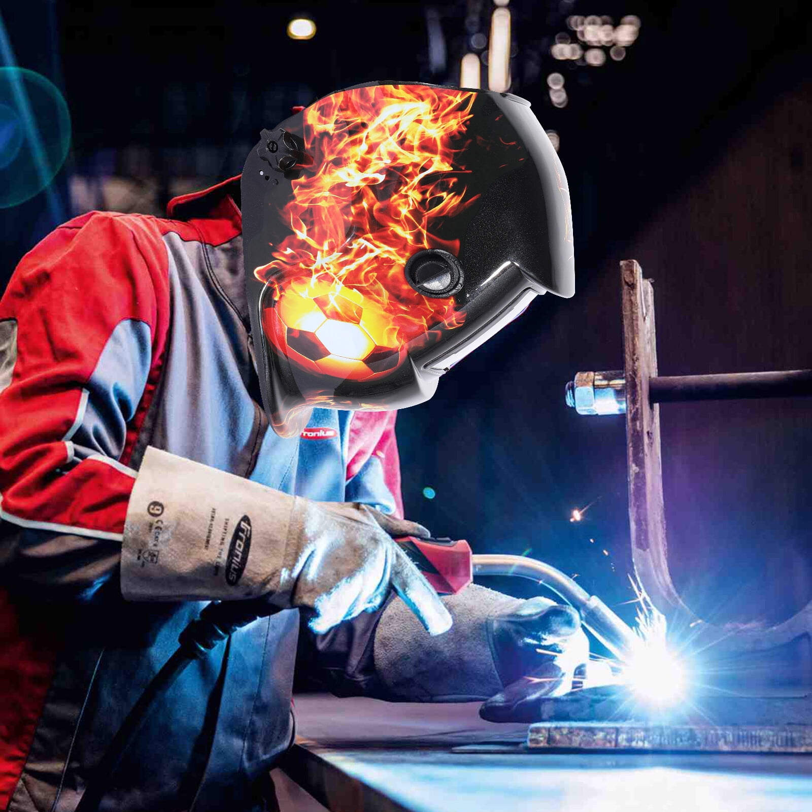 Welding Helmet Solar Powered Auto Darkening True Color Welding Helmets ...