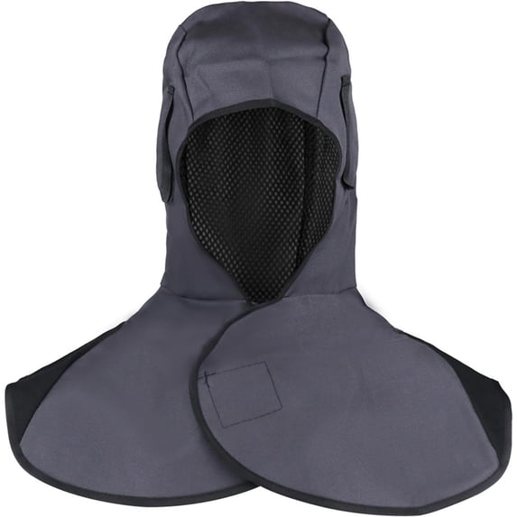 Welding Helmet with Neck-Shoulder Drape - Heat & Abrasion Welding Hood ...