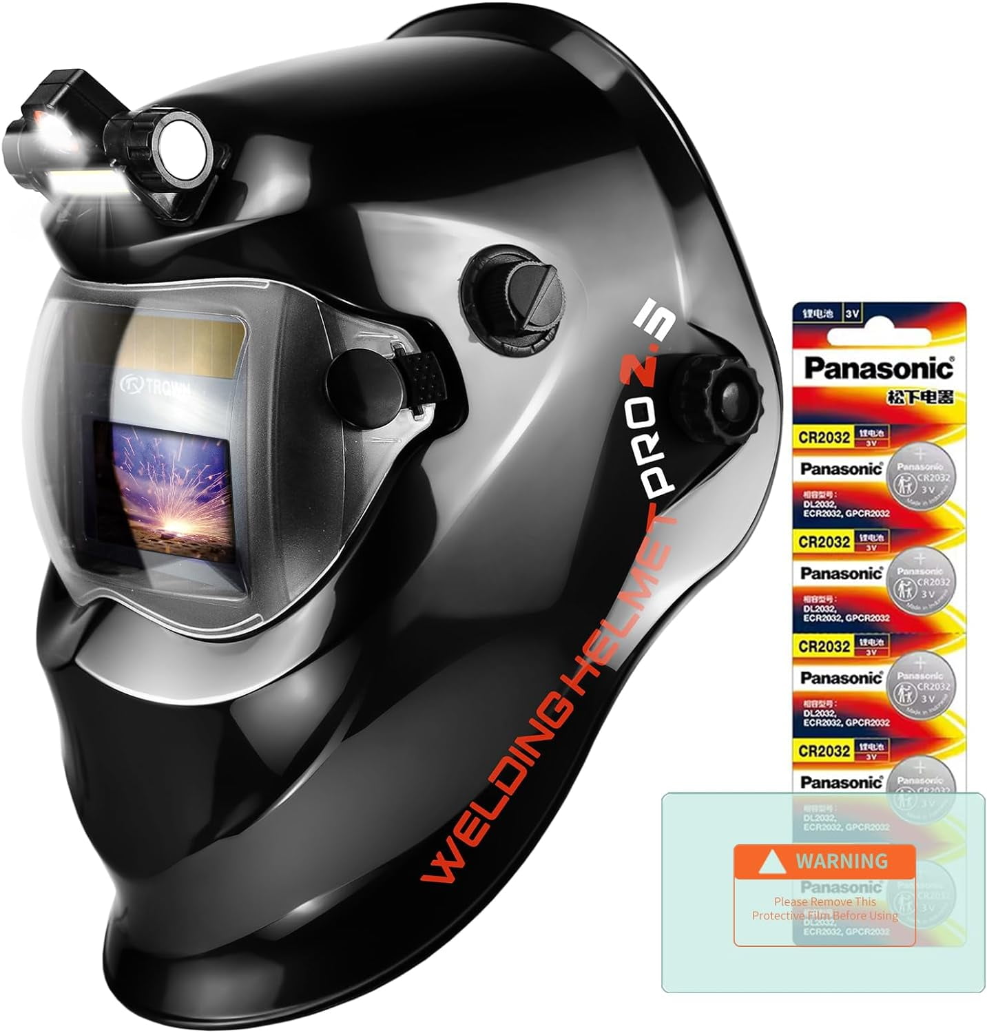 Welding Helmets for Men Solar Power True Color Auto Darkening Welding ...