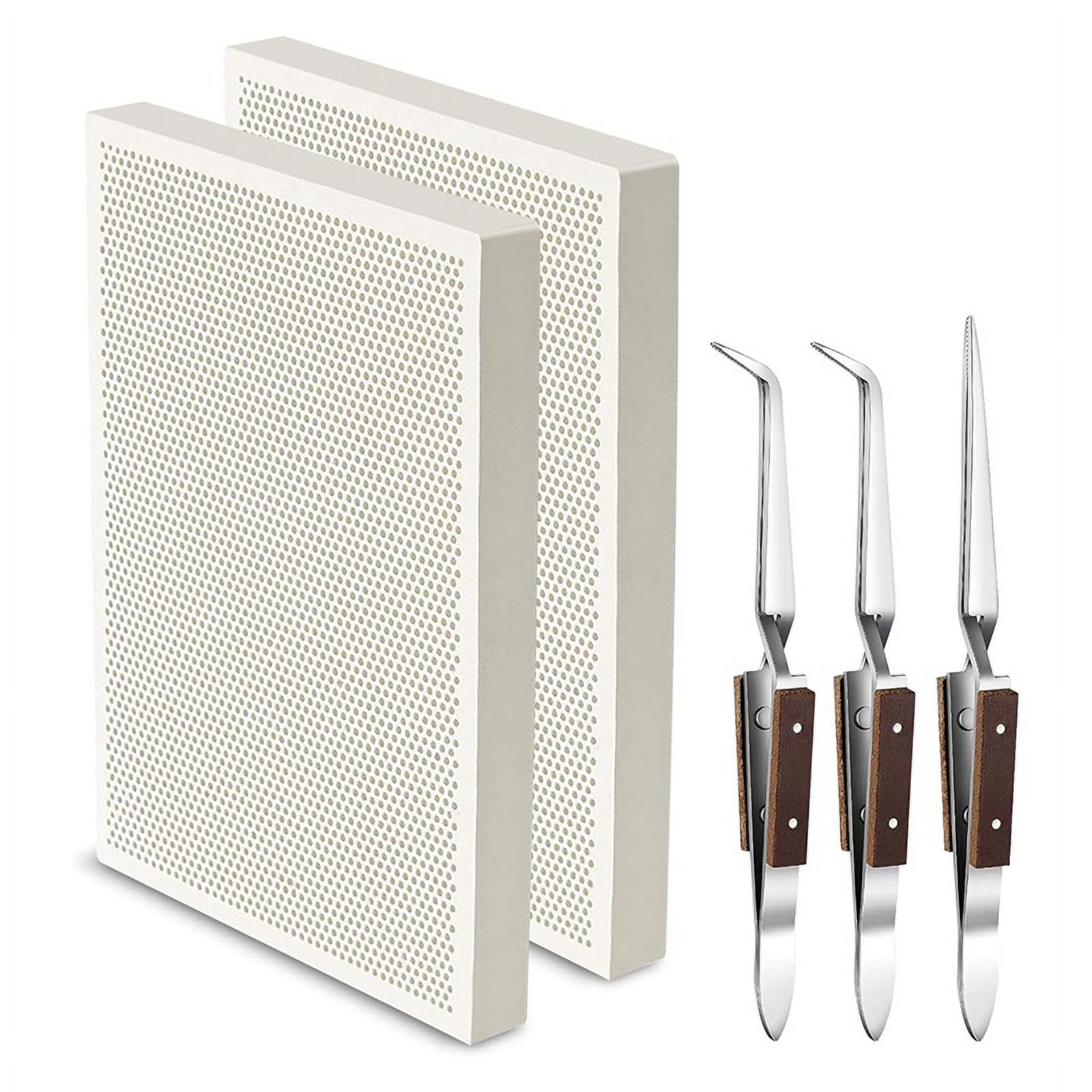 Welding Honeycomb Panels, 2 Pieces Ceramic Plate Blocks with 3 Tweezers ...