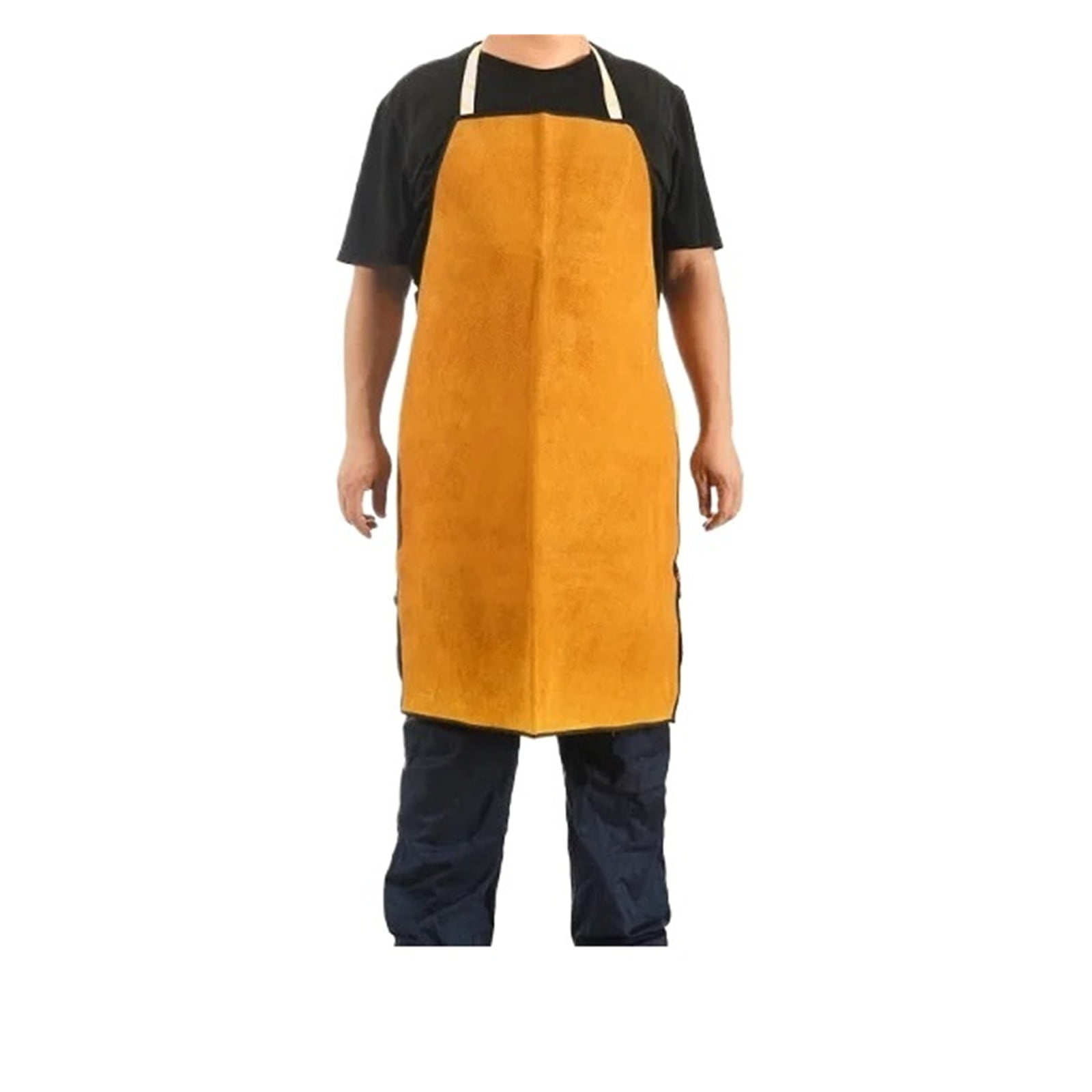 Welding Long Coat Apron Leather Welder Protective Clothing Flame ...