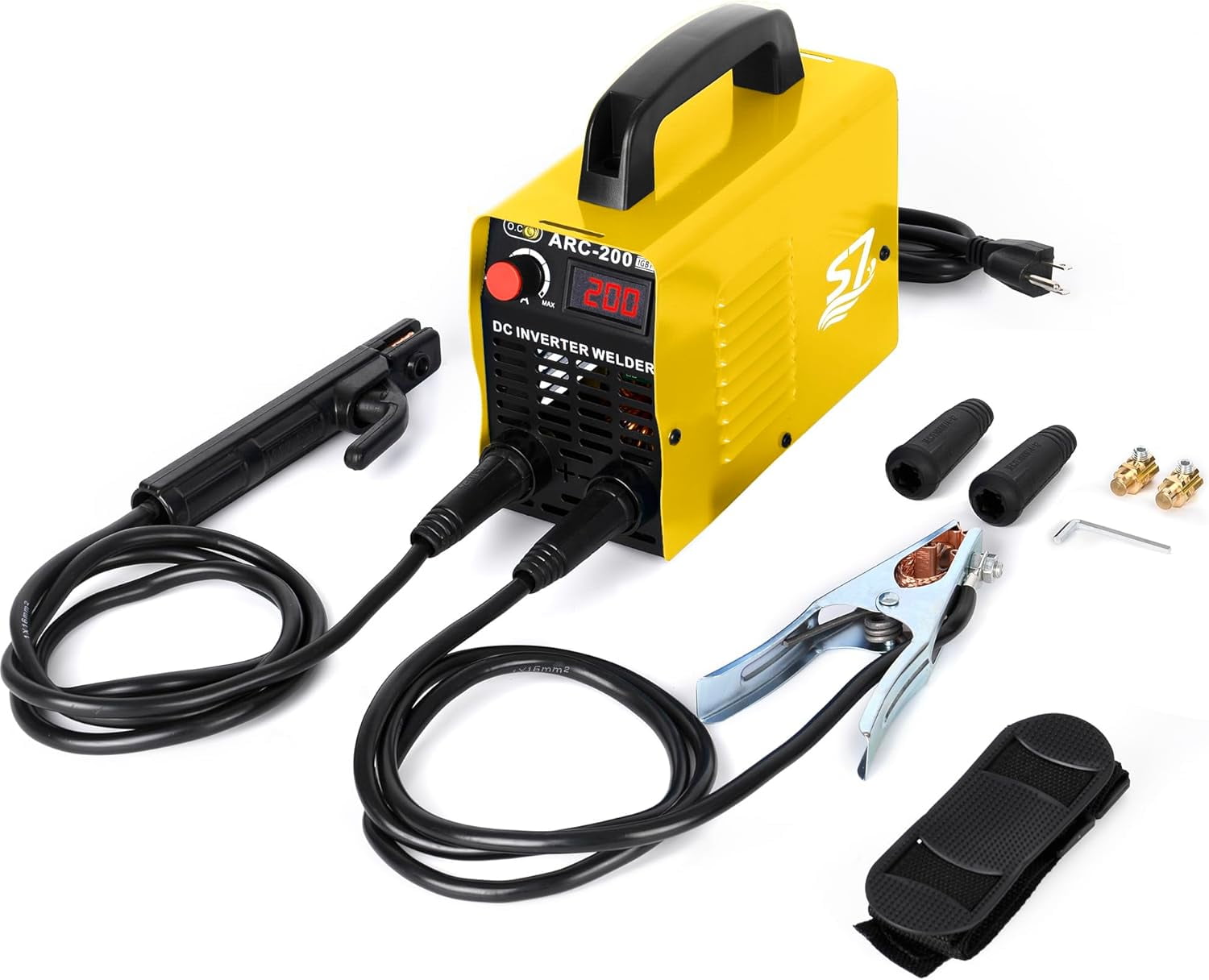 welding machine, 110v plug, 200amp power,beginner welder with display ...