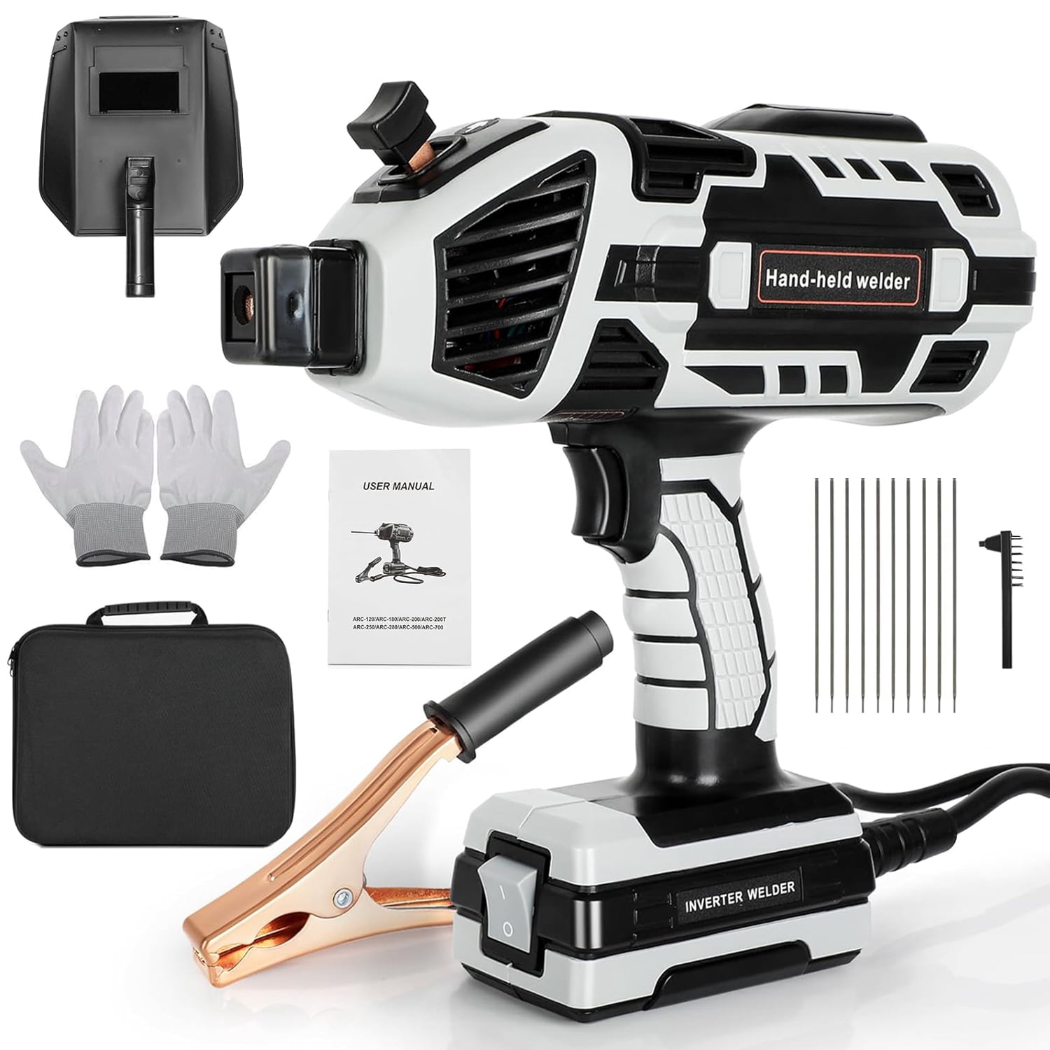 110V Handheld Welding Machine, ARC Welder Kit with 6 Adjustments, Tool ...