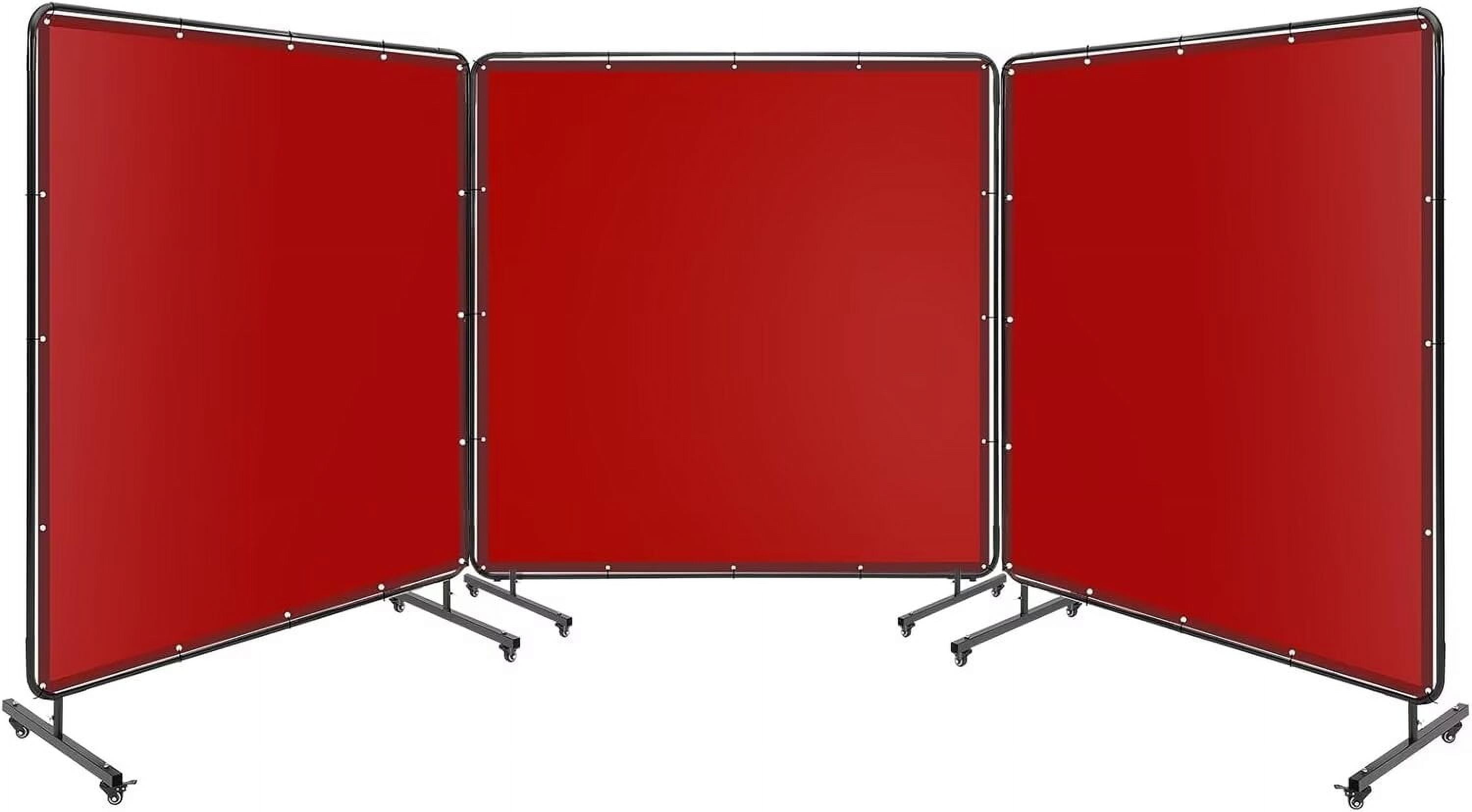 Welding Screen with Frame, 6' x 6' 3 Panel Welding Curtain Screens ...
