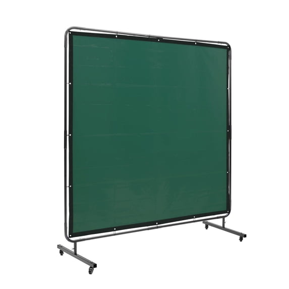 Welding Screen with Frame 6x6 ft, Flame Resistant Welding Curtain ...