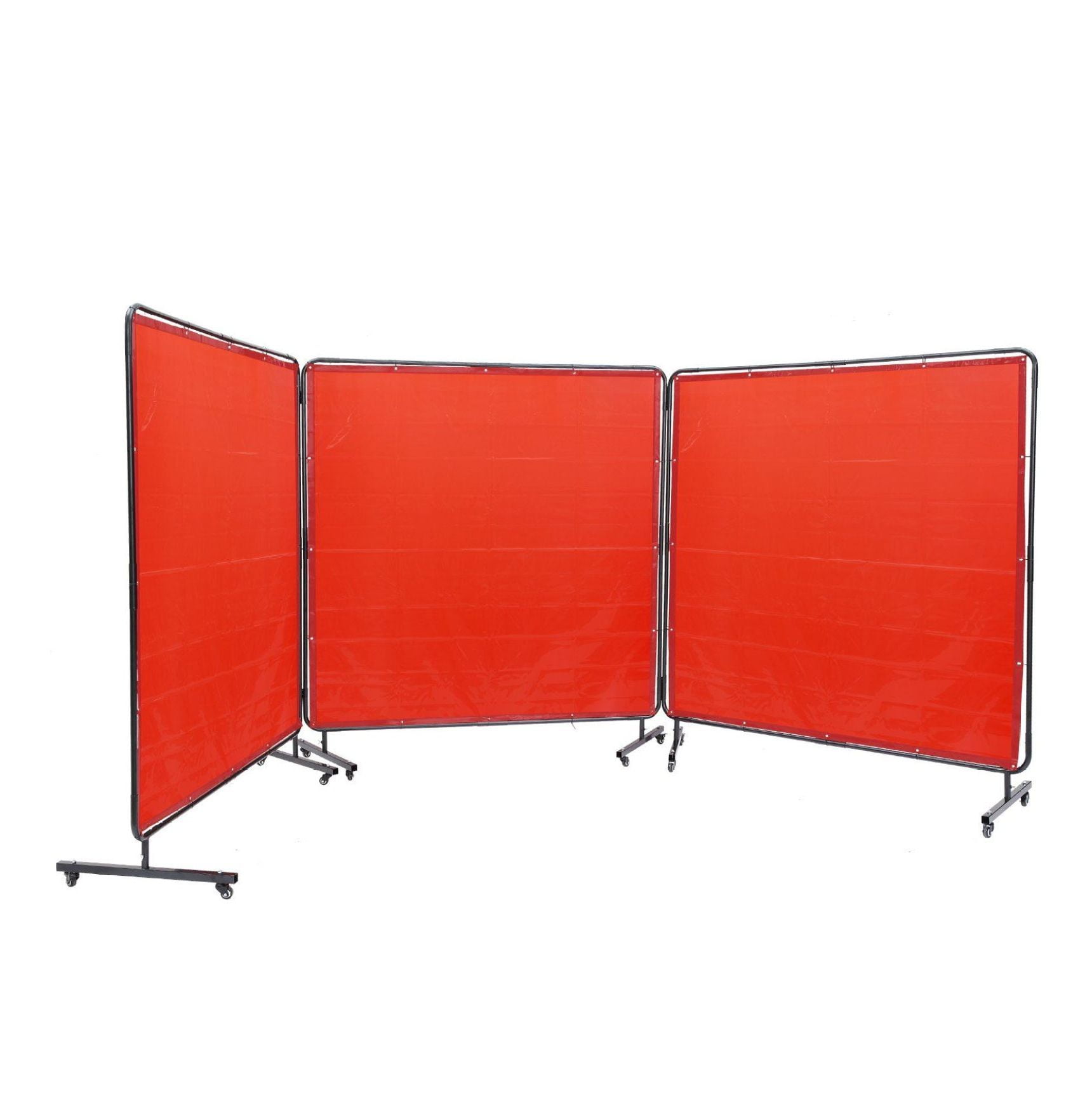 Welding Screen with Frame 6x6ft, 3 Panel Flame-Resistant Welding ...