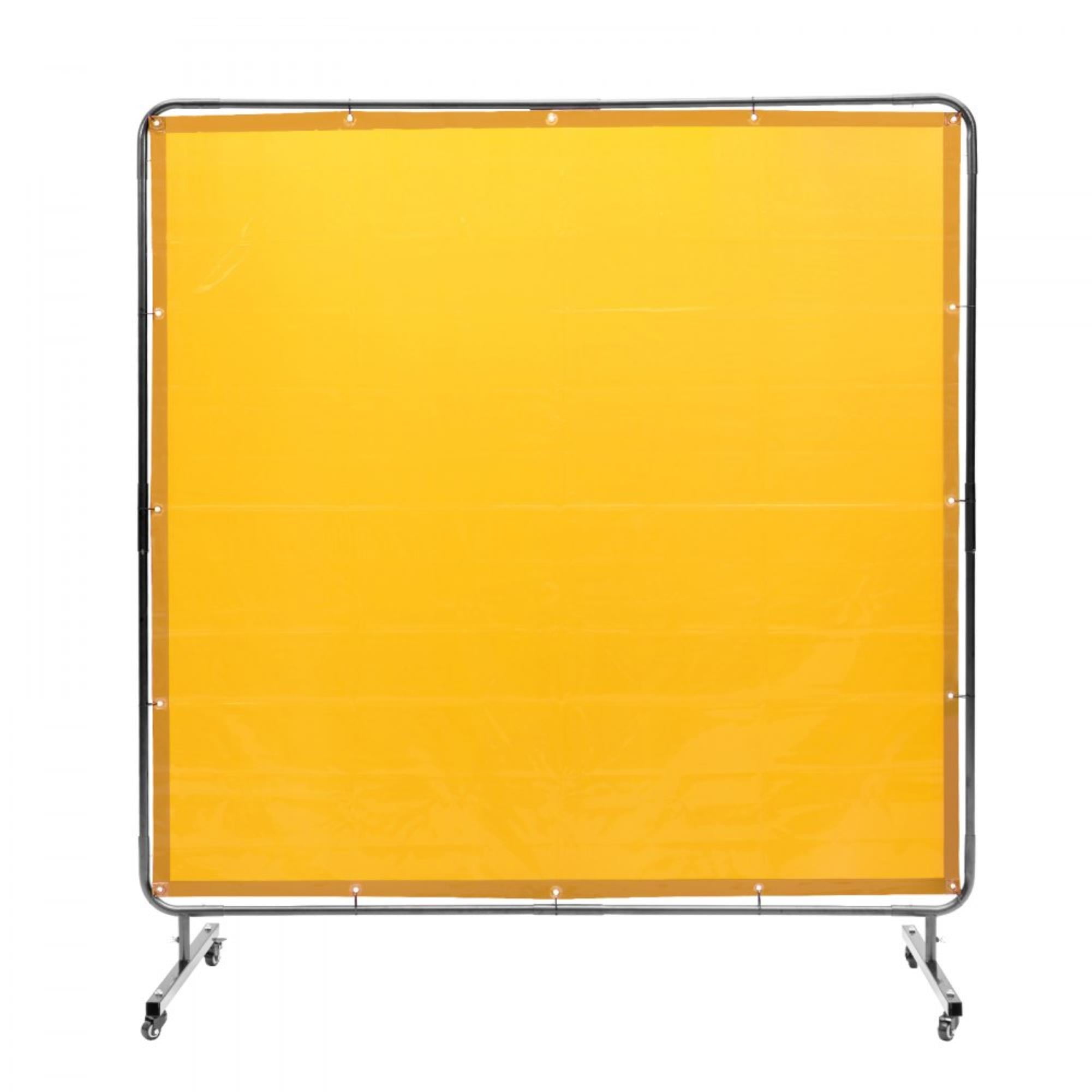 Welding Screen with Frame 6x6ft Flame-Resistant Vinyl Welding ...
