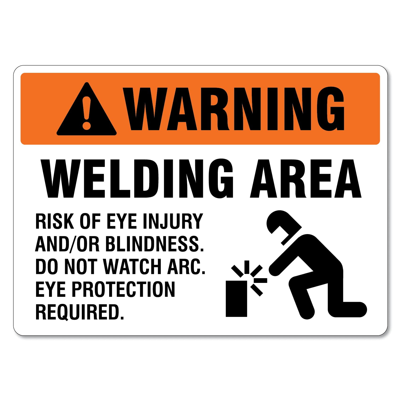 Welding Sign – Warning Welding Area Welding Signs Metal Tin Sign ...